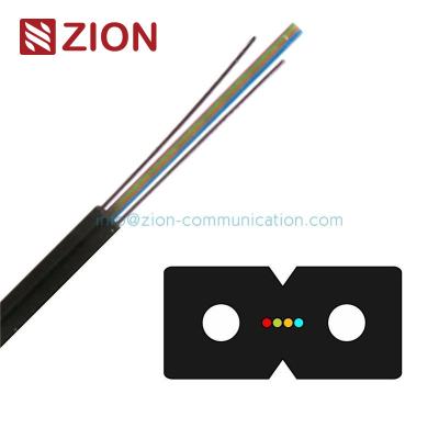 China GJXFDH / GJXDH Indoor FTTH Drop Cable Ribbon Fibers 2.0x4.0 LSZH for sale