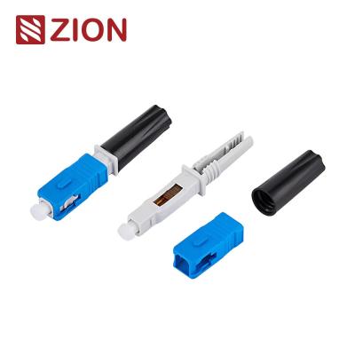 China ZCSC21-U50 SC UPC Fast Assembly Fiber Optic Quick Connector with Embedded Structure and Reusable Design for sale