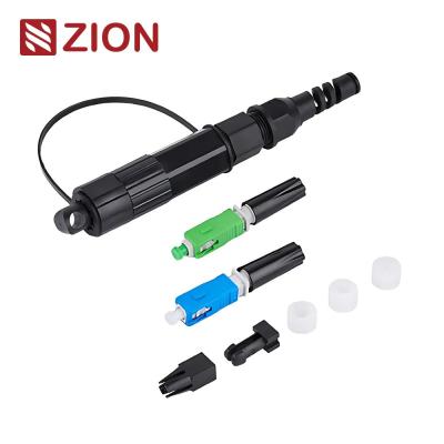 China SC Fast Connector Mini Waterproof IP68 Field Installable with Low Insertion Loss for FTTH Outdoor Applications for sale