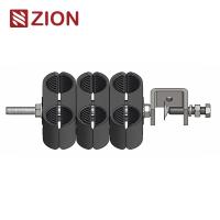 China 6 Way Stainless Steel Epdm Flat Drop Cable Clamp For Outdoor for sale