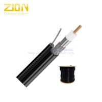 China Non-Plenum RG11 with Steel Messenger Coaxial Cable 60% and 40% Aluminum Braiding for sale