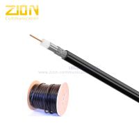 China Quad Shield Flooded Burial RG6 CATV Coaxial Cable with PE Jacket for Underground for sale