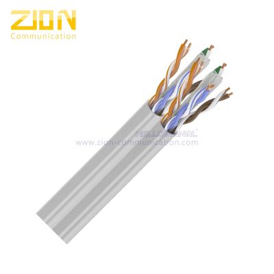 China PVC CMP Jacket U/UTP Dual CAT6 Network Cable with 23 AWG Bare Copper for Telecommunication for sale