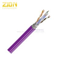 China SF/UTP Shielded CAT6 Network Cable with LSZH Jacket and 23 AWG Bare Copper Conductors for sale