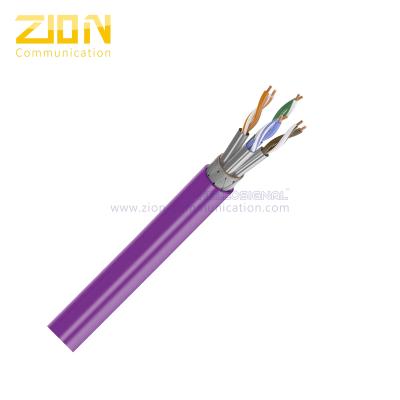 China S/FTP CAT 6A Ethernet Cable with LSZH Jacket 23 AWG Solid Bare Copper for 500MHz Bandwidth for sale