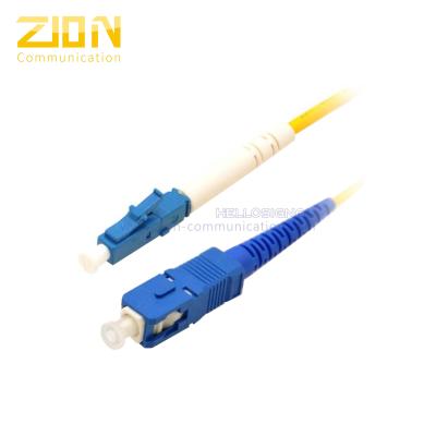 China SC to LC Simplex Fiber Jumper Singlemode 9/125 μm with PVC or LSZH Jacket Fiber Optic Patch Cord for sale