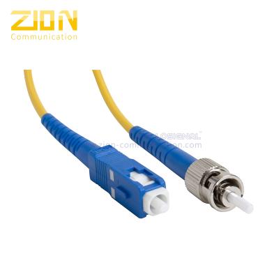 China ST to SC Simplex Singlemode 9/125 μm Fiber Optic Patch Cord with Yellow PVC Jacket for Reliable Optical Connectivity for sale