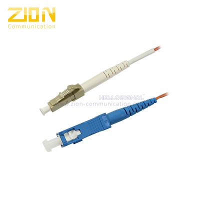 China SC to LC Simplex Multimode 62.5 / 125 μm Fiber Optic Patch Cord with PVC or LSZH Jacket for Transmitter for sale