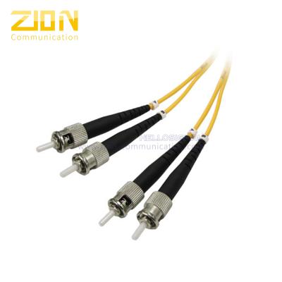 China ST to ST Duplex Singlemode Fiber Optic Patch Cord with 2.0mm PVC Jacket for Multimedia Usage for sale