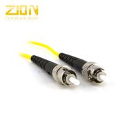 China ST to ST Simplex 9/125 μm Singlemode Fiber Optic Patch Cord with Yellow PVC Jacket for sale
