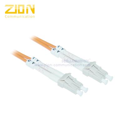 China Duplex LC to LC Fiber Optic Patch Cord 62.5/125 μm Multimode Jumper with PVC Jacket for sale