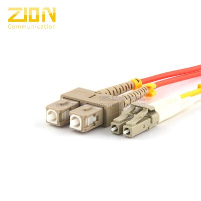China Gigabit Ethernet SC to LC Duplex Multimode 62.5 / 125 μm Fiber Optic Patch Cord for High-Speed Data Transmission for sale