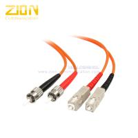 China Duplex ST to SC Multimode Fiber Optic Patch Cord with 62.5/125 um Core and PVC or LSZH Jacket for Telecommunication Networks for sale
