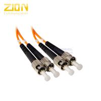 China ST to ST Duplex Fiber Optic Patch Cord with 62.5 / 125 um Multimode and 3.0mm PVC Jacket for sale