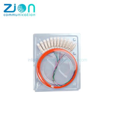 China OM1 62.5/125 Multimode Simplex Fiber Optic Pigtail with 900μm Tight Buffer for Telecom and Datacom Applications for sale