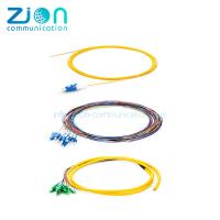 China PVC APC UPC Interface Fiber Optic Pigtail with ITU G.652.D and G.657.A1/2 Fiber Unit and 900μm Tight Buffer or Easy Strip for sale