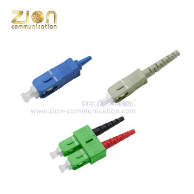 China SC Fiber Optic Connector with Pre-polished Ferrule FAST Field Assembly and Ceramic SM UPC for sale