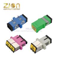 China Fiber Optic SC Adapter with ≤0.2dB Insertion Loss Ceramic or Metal Sleeve for Wide Operating Temperature -40℃~+85℃ for sale