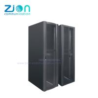 China 42U Capacity Server Rack Cabinet with SPCC Cold Rolled Steel and Curved Mesh Front Door for Data Centers for sale