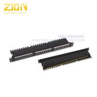China 24 Ports Fully Shielded Patch Panel for Rack Mount Data Center with Cat5e/Cat6/Cat6A Compatibility for sale