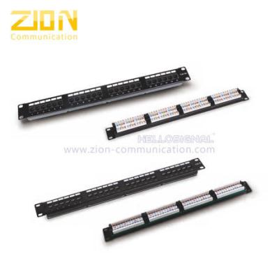 China Cat5e/Cat6 Compatible Patch Panel with Dual IDC for 1U Rackmount Data Center Applications for sale
