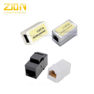 China Cat5e and Cat6 Shielded RJ45 Inline Coupler for Ethernet Connectivity for sale