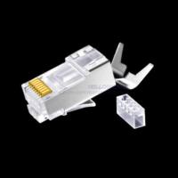China CAT7 FTP RJ45 Connector with Fix Tail Clamp and 8P8C FTC 145 Phosphor Bronze Contact Modular Plug for sale