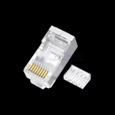 China Shielded 8P8C Modular Connector RJ45 CAT6 Plug with Phosphor Bronze Contacts for sale