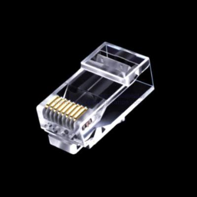 China Unshielded CAT6 Pass Through Modular Plug RJ45 Connector with 8P/8C Configuration for sale