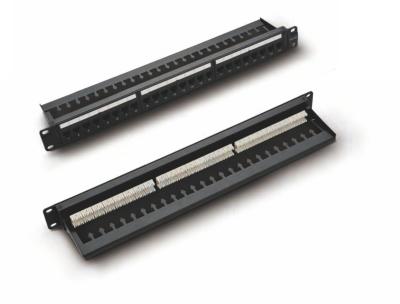 China UTP Cat6 Patch Panel with 24/48 Ports for 1U Rackmount Installation in Data Centers for sale
