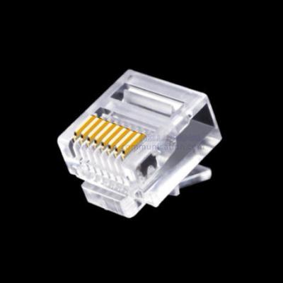 China Phosphor Bronze 8P8C RJ45 Connector Modular Plug for CAT5E Flat Over Cabling for sale