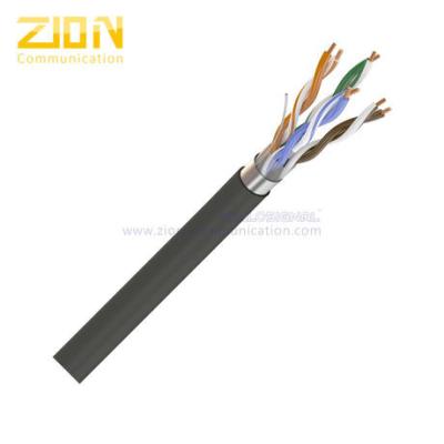 China Solid 0.50mm Copper Conductor Outdoor PE Jacket CPR Certified CAT5E Ethernet F/UTP Network Cable for sale