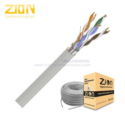 China 0.50mm Solid Bare Copper FEP Insulation Cat5e Network Cable UL ETL Certified F/UTP CAT5e Indoor Ethernet Cable for sale