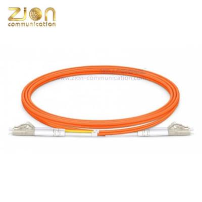 China LC UPC to LC UPC Duplex OM2 Multimode PVC Jacket Fiber Optic Patch Cord (FOPC) for sale