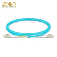 China LC/UPC to LC/UPC Duplex OM4 Multimode Fiber Optic Patch Cord with PVC Jacket for sale