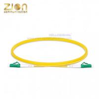 China LC APC to LC APC Simplex Fiber Optic Patch Cord with G.652.D Single Mode and PVC Jacket for sale