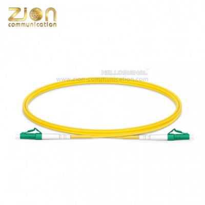 China LC APC to LC APC Simplex Fiber Optic Patch Cord with G.652.D Single Mode and PVC Jacket for sale