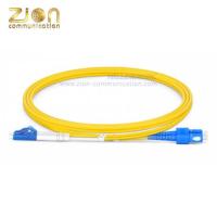 China LC UPC to SC UPC Duplex G.652.D Single Mode PVC Jacket 6ft Fiber Optic Patch Cord (FOPC) for sale