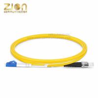 China LC UPC to ST UPC Duplex Fiber Optic Patch Cord G.652.D Single Mode PVC 2m Length FOPC for sale