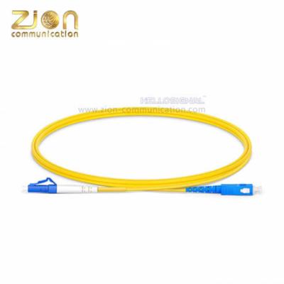 China LC UPC to SC UPC Simplex G.652.D Single Mode PVC 2m Length Fiber Optic Patch Cord for sale