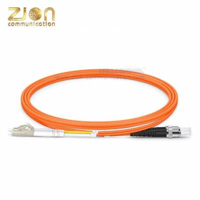 China LC APC to ST UPC Duplex OM1 Multimode PVC 2.0mm Fiber Optic Patch Cord FOPC for sale