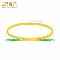 China SC APC to SC APC Fiber Optic Patch Cord G.652.D Single Mode with PVC Jacket for sale