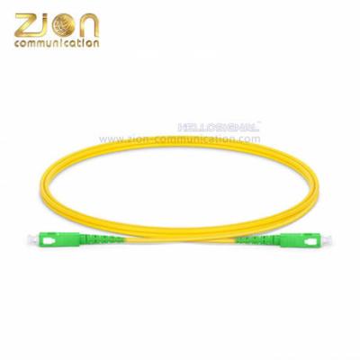 China SC APC to SC APC Fiber Optic Patch Cord G.652.D Single Mode with PVC Jacket for sale
