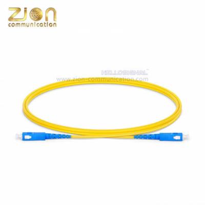 China SC UPC Simplex Fiber Optic Patch Cord G.652.D Single Mode with PVC Jacket for sale