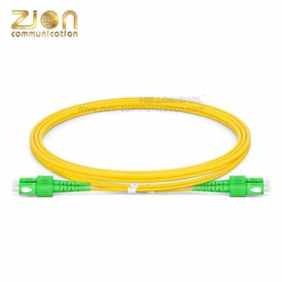 China SC APC to SC APC Duplex G.652.D Single Mode PVC Jacket Fiber Optic Patch Cord (FOPC) for sale