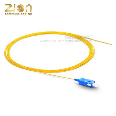 China SC UPC Simplex G.652.D Single Mode 6ft Fiber Optic Patch Cord Yellow PVC Jacket for sale
