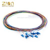 China 12 Fibers LC UPC G.652.D Single Mode Unjacketed Color Coded Fiber Optic Patch Cord FOPT for sale