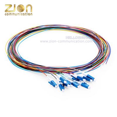 China 12 Fibers LC UPC G.652.D Single Mode Unjacketed Color Coded Fiber Optic Patch Cord FOPT for sale