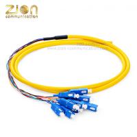 China SC UPC 12 Fibers G.652.D Single Mode Bunch PVC Jacket Fiber Optic Patch Cord for Telecom Applications for sale