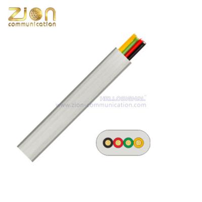 China 4 Way Flat Telephone Cable (4WFTC28OFC) 0.5mm Jacket Thickness for sale